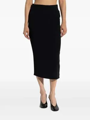 Givenchy Black Viscose Midi Skirt - Multicolor