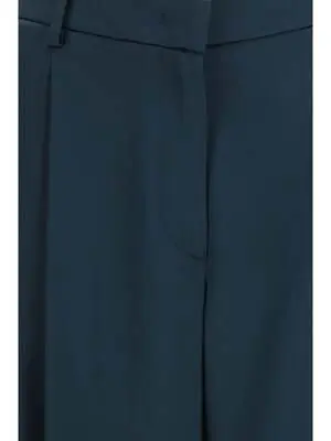 Giorgio Armani Pleated Silk Pants - Blue