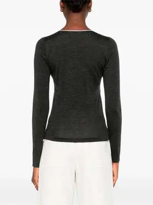 Brunello Cucinelli Cashmere V-neck Long-sleeve Sweater