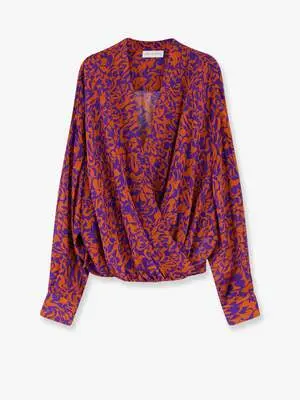 Dries Van Noten Multicolor Print Cotton Shirt - Orange