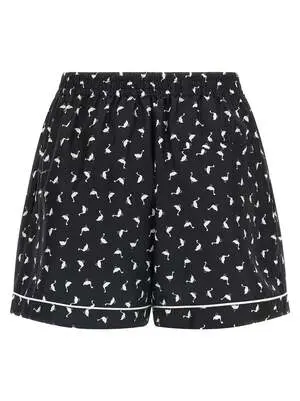 Moschino Silk Twill Printed Shorts - Multicolor