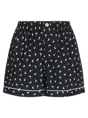 MOSCHINO MOSCHINO Silk Twill Printed Shorts