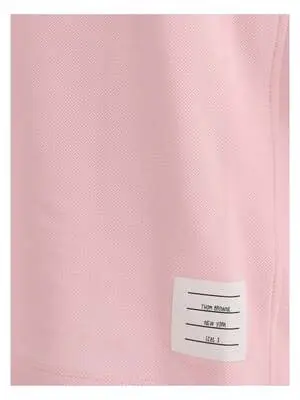 Thom Browne Polo Whit Iconic Bands