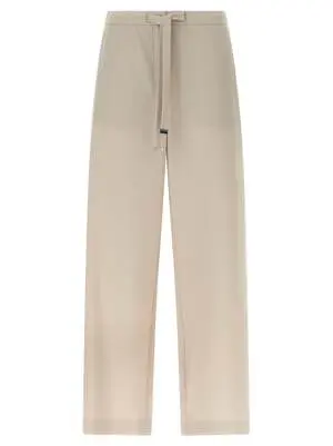 Max Mara S Mmargenta' Pure Wool Crêpe Gabardine Joggers - Cream