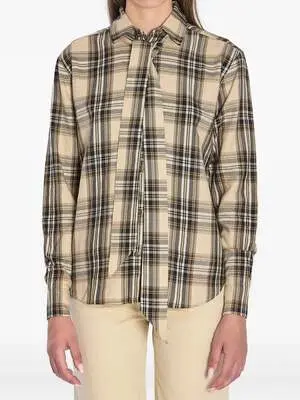 Saint Laurent Relaxed Fit Plaid Shirt