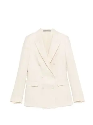 Tagliatore Linen Double-breasted Suit - Multicolor