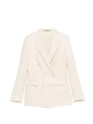 Tagliatore Linen Double-breasted Suit - Multicolor