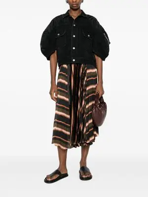 Sacai Nylon And Denim Jacket - Multicolor