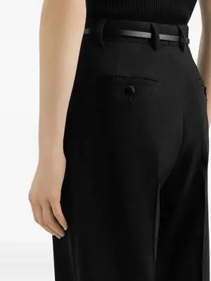 Dolce & Gabbana Wool High-waist Belted Trousers - Multicolor