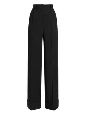 Dolce & Gabbana DOLCE & GABBANA Wool High-Waist Belted Trousers Multicolor