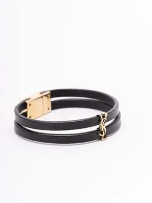Saint Laurent Cassandre Double-strand Bracelet - Multicolor