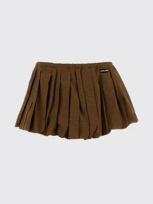 Miu Miu Zip-up Skirt - Brown