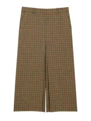 Saint Laurent Wool Patterned Cropped Pants