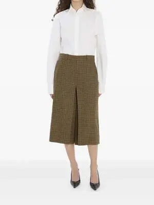Saint Laurent Wool Patterned Cropped Pants