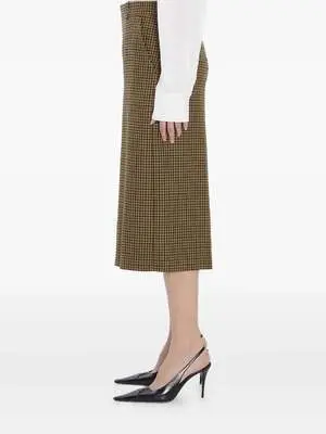 Saint Laurent Wool Patterned Cropped Pants