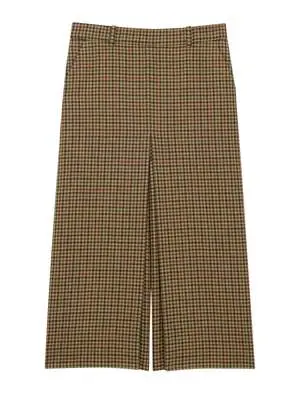 SAINT LAURENT SAINT LAURENT Wool Patterned Cropped Pants