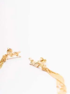 Saint Laurent Dangle Tasseled Earrings