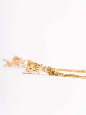 Saint Laurent Dangle Tasseled Earrings