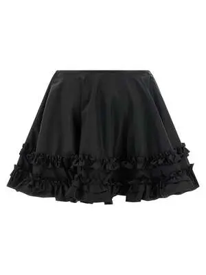 GANNI Duchesse Nylon Mini Frill Skirt