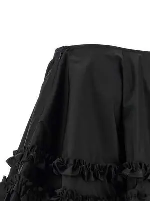 GANNI Duchesse Nylon Mini Frill Skirt