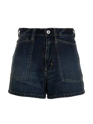 Kenzo Denim Cotton Shorts - Blue