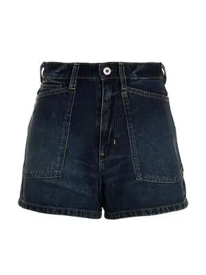 Kenzo Denim Cotton Shorts - Blue