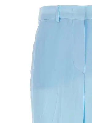 Sportmax Persia Recycled-effect Viscose Wide Leg Pants