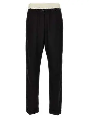 WALES BONNER Seine Wool Pants With Frayed Detail - Multicolor