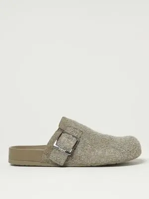 Loewe Suede Buckled Clogs - Brown