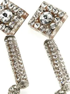 Alessandra Rich Crystal Embellished Drop Earrings