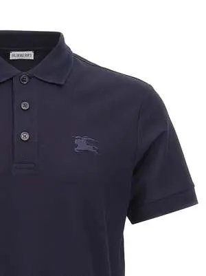 Burberry Logo Embroidery Polo Shirt - Blue