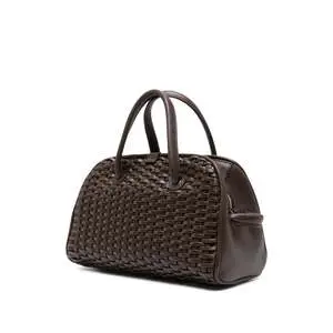 Jacquemus Woven Leather Top Handle Bag - Brown