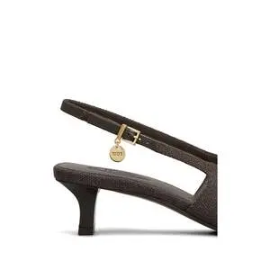 TOD'S Slingback Mid Heel With Charm Detail
