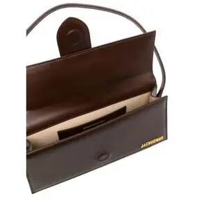 Jacquemus Suede Shoulder Bag With Chain Strap - Brown