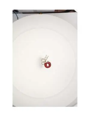 Dior Silver Tone Bag Charm - Multicolor