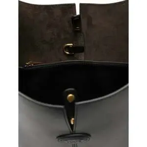 TOD'S Calf Leather Shoulder Bag With Gold-tone Hardware - Black