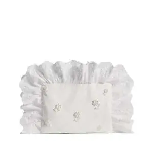 Simone Rocha Embellished Ruffled Clutch Bag - White