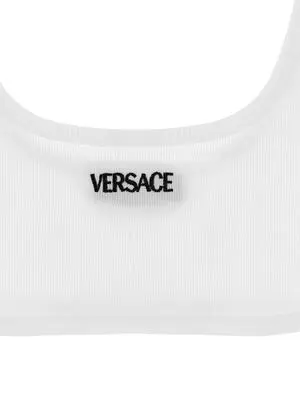 Versace Logo' Bra - White