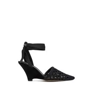 Jacquemus Woven Wedge Heel Boots With Tie Fastening