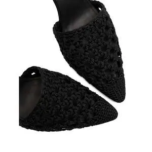 Jacquemus Woven Wedge Heel Boots With Tie Fastening