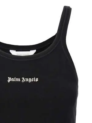 Palm Angels Classic Logo Cropped Tank Top