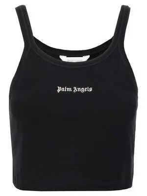 Palm Angels Classic Logo Cropped Tank Top - Multicolor