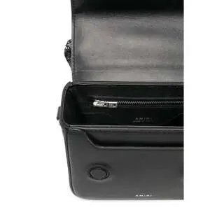 Amiri Leather Vanity Case With Silver-tone Hardware - Black