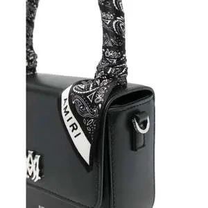 Amiri Leather Vanity Case With Silver-tone Hardware - Black