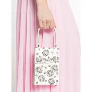 SELF-PORTRAIT Embellished Chain Strap Tote Bag