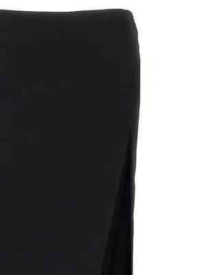 ANN DEMEULEMEESTER Janita Maxi Leather Skirt With Asymmetrical Split