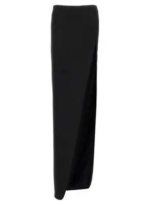 ANN DEMEULEMEESTER ANN DEMEULEMEESTER Janita Maxi Leather Skirt With Asymmetrical Split