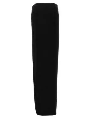 ANN DEMEULEMEESTER Janita Maxi Leather Skirt With Asymmetrical Split