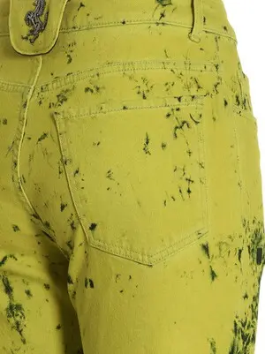 FERRARI Tie & Dye Cotton Jeans - Yellow