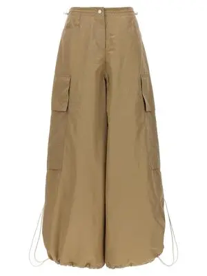Palm Angels Parachute Cargo Pants - Cream
